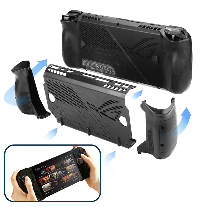 Ergonomic Comfort Grips & Convertible Protective Case for ASUS ROG ALL ...