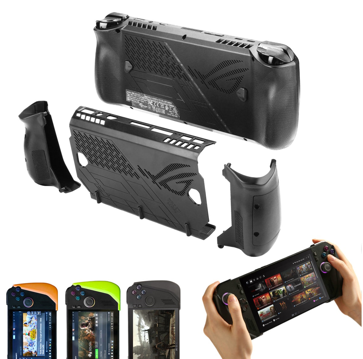 Ergonomic Comfort Grips & Convertible Protective Case for ASUS ROG ALL ...